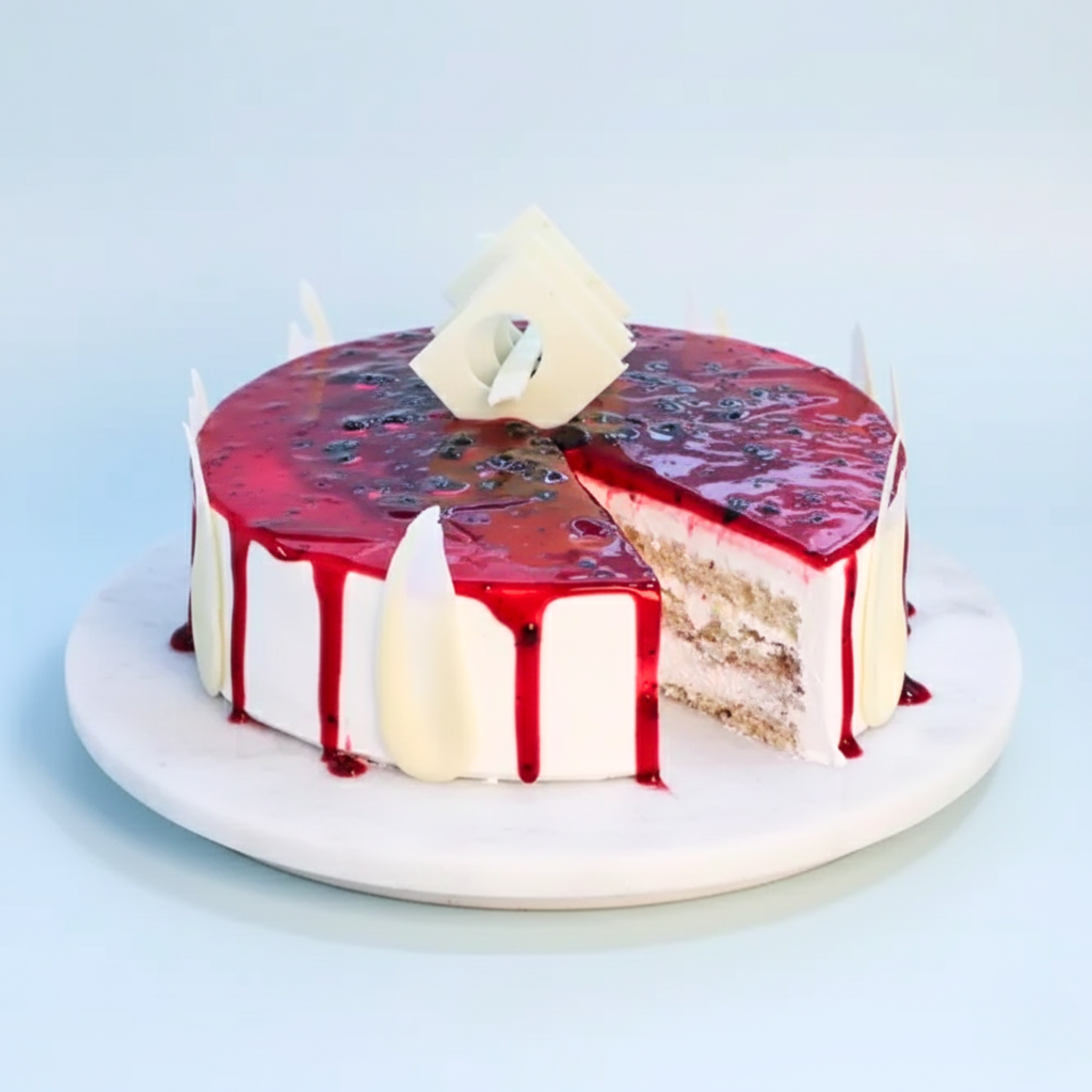 Blueberry Delight Drip Cake – Flora Craft